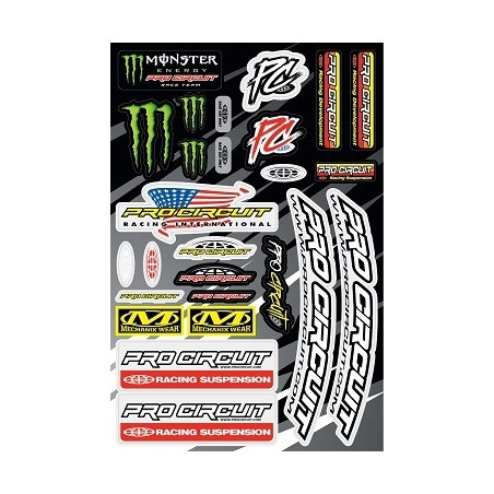 Planche stickers moto PRO CIRCUIT -DC18DLX
